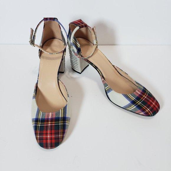 J. Crew | Shoes | Jcrew Plaid Heels | Poshmark